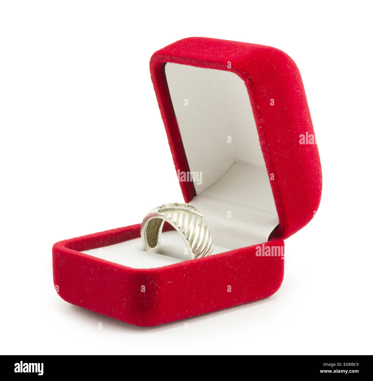 ring in the box isolated on white background Stock Photo - Alamy
