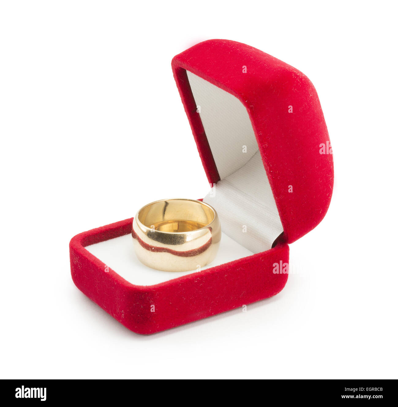ring in the box isolated on white background Stock Photo - Alamy