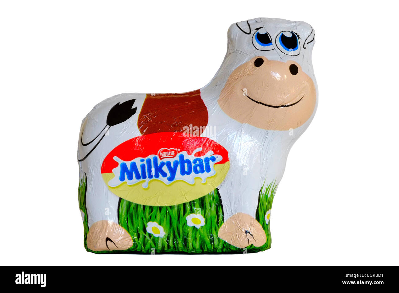 nestle milky bar cow easter special edition of chocolate on a white ...