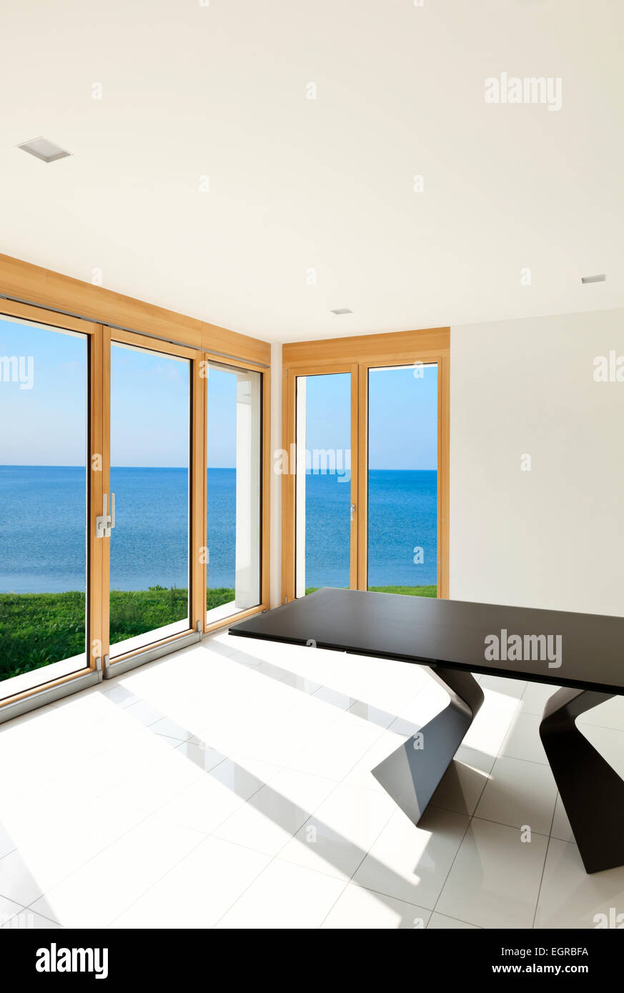 home interior, view of the panoramic window Stock Photo - Alamy