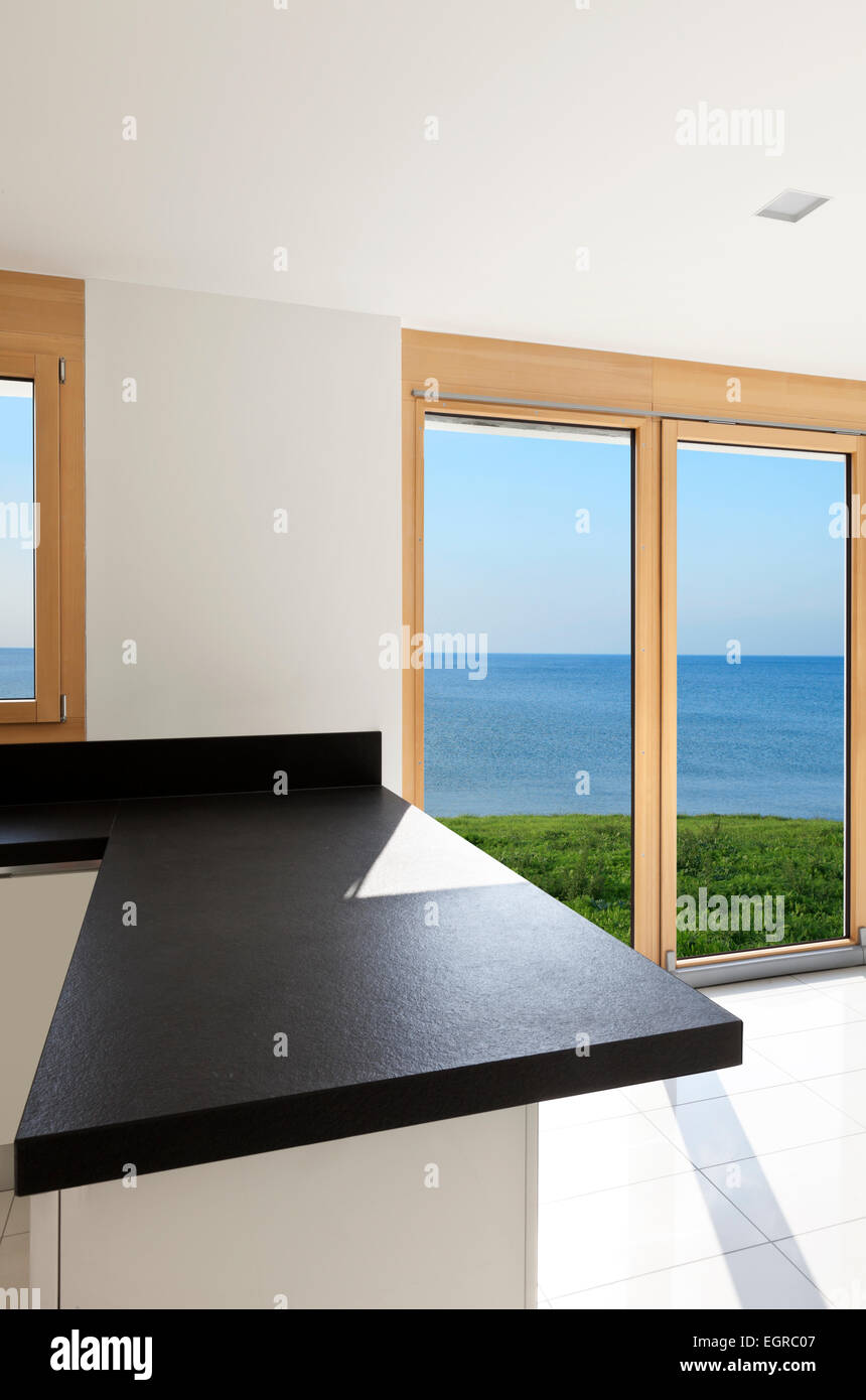 home interior, view of the panoramic window Stock Photo - Alamy