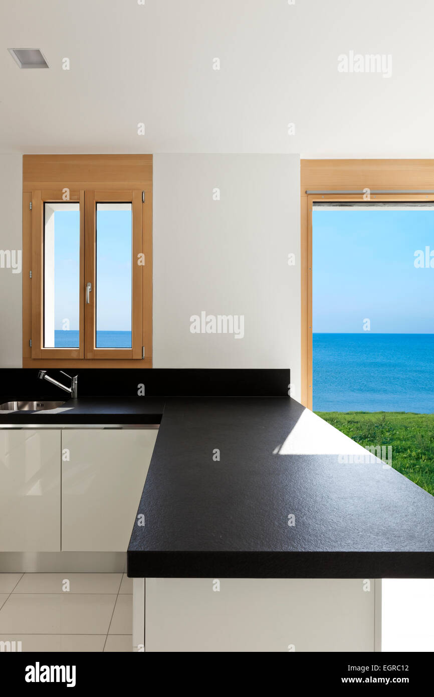 home interior, view of the panoramic window Stock Photo - Alamy