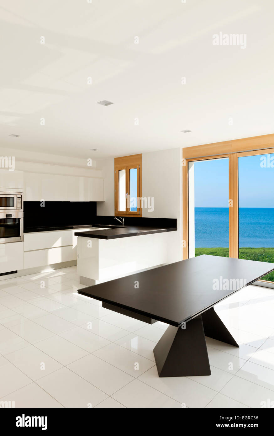 home interior, view of the panoramic window Stock Photo - Alamy