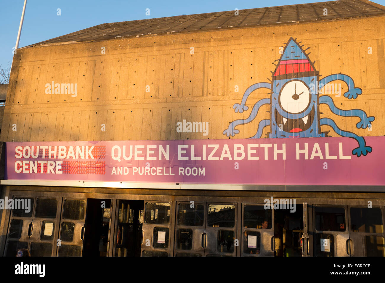 Exterior of Queen Elizabeth Hall and Purcell Room Building, Southbank ...