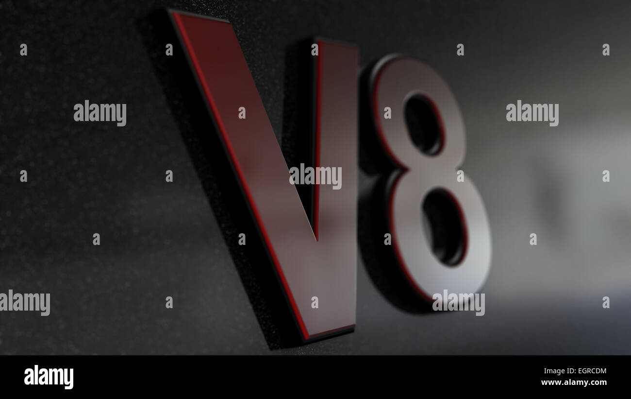 V8 emblem hi-res stock photography and images - Alamy