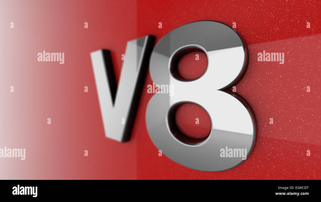 V8 emblem hi-res stock photography and images - Alamy
