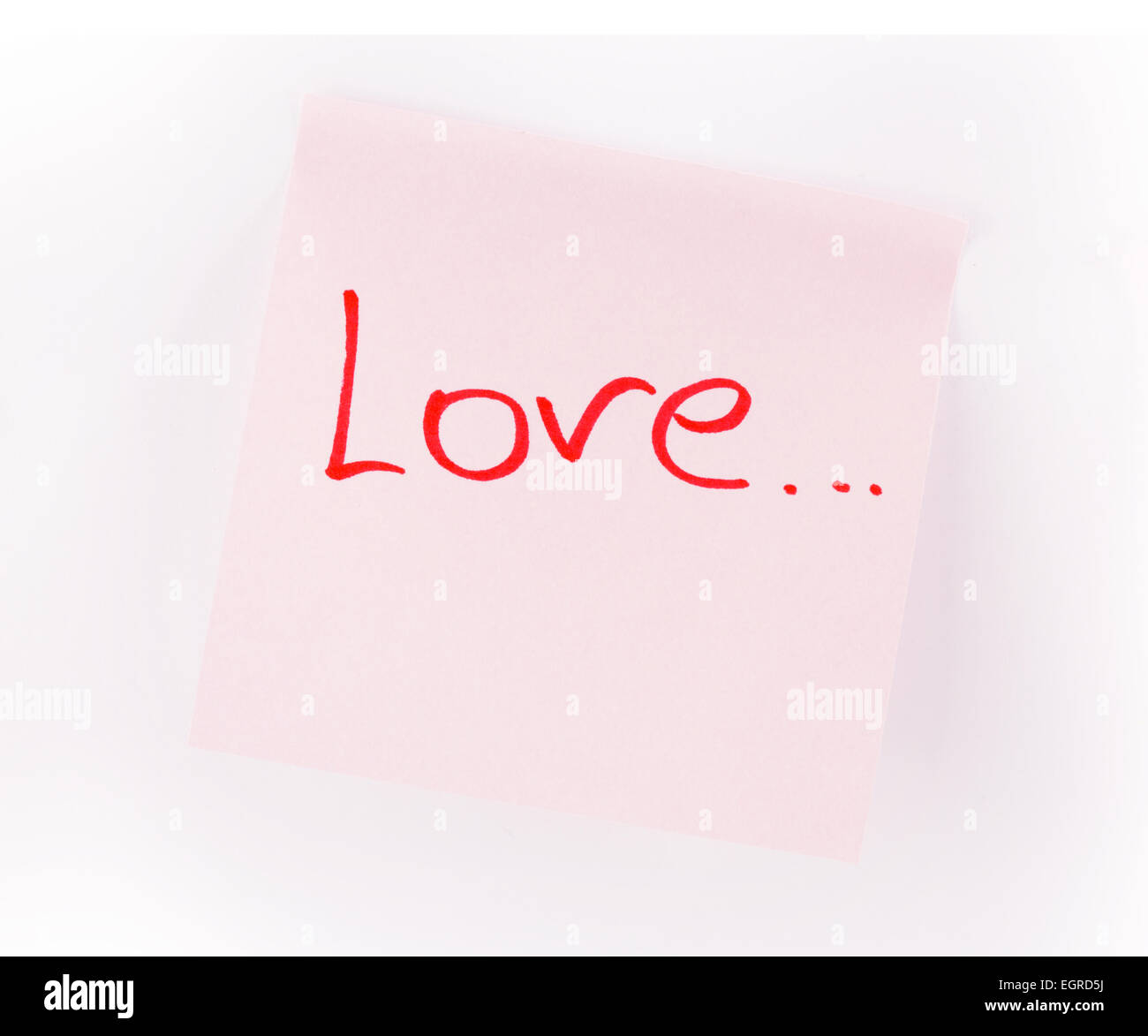 sticker love on a white background Stock Photo - Alamy
