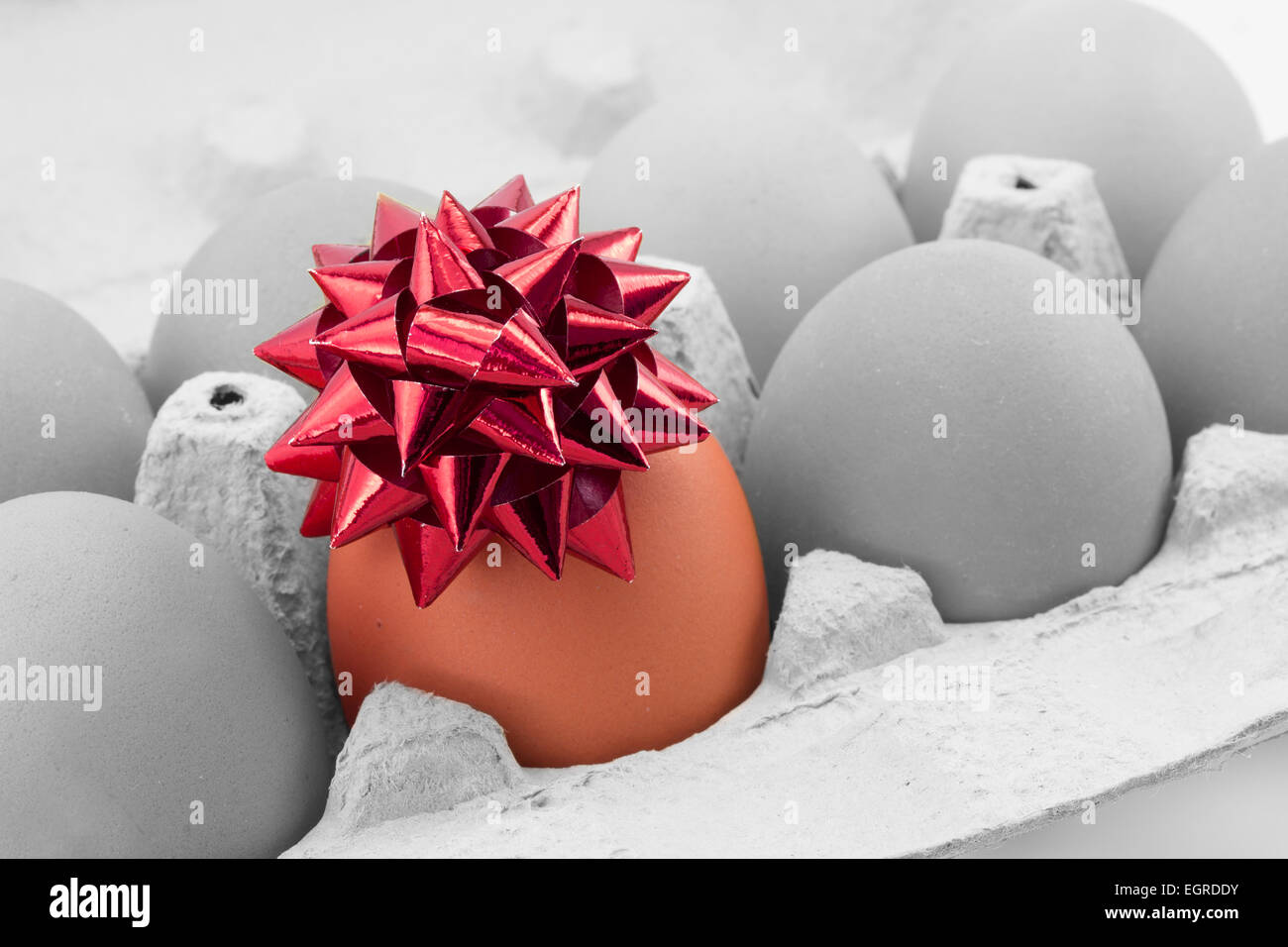 colored egg with bow Stock Photo - Alamy