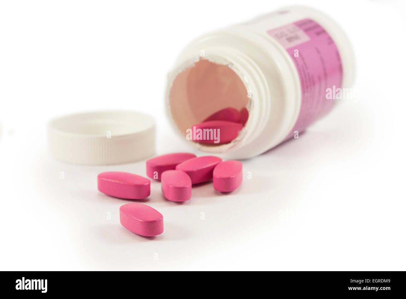 Open box of tablets on a white background Stock Photo - Alamy