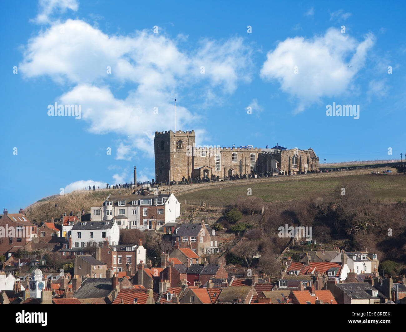 St Mary's Church, Whitby, North Yorkshire, UK. Famous for Dracula ...