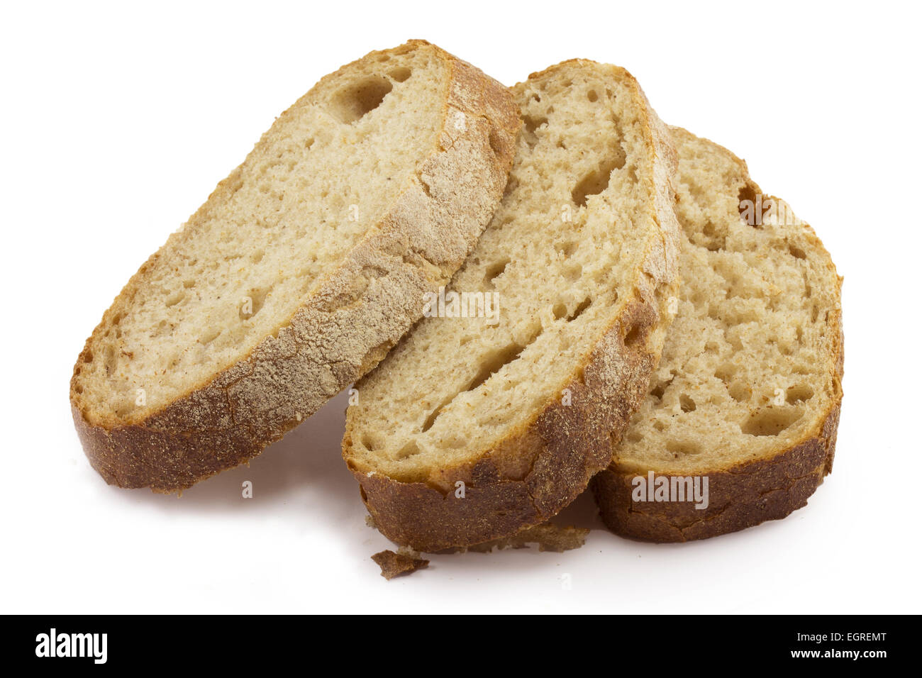 Three slices wheat bread Cut Out Stock Images & Pictures - Alamy