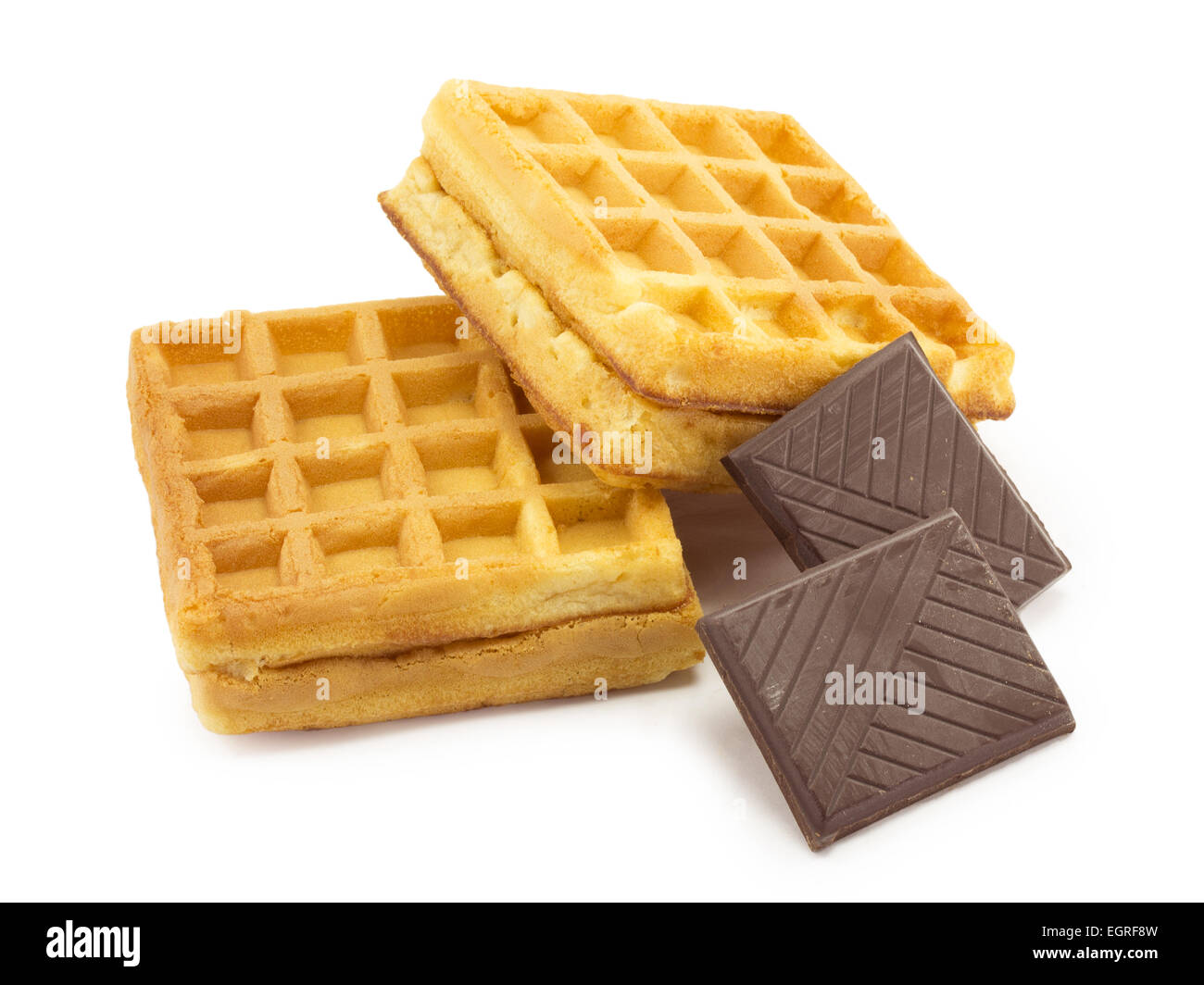 wafer, chocolate on white background Stock Photo - Alamy
