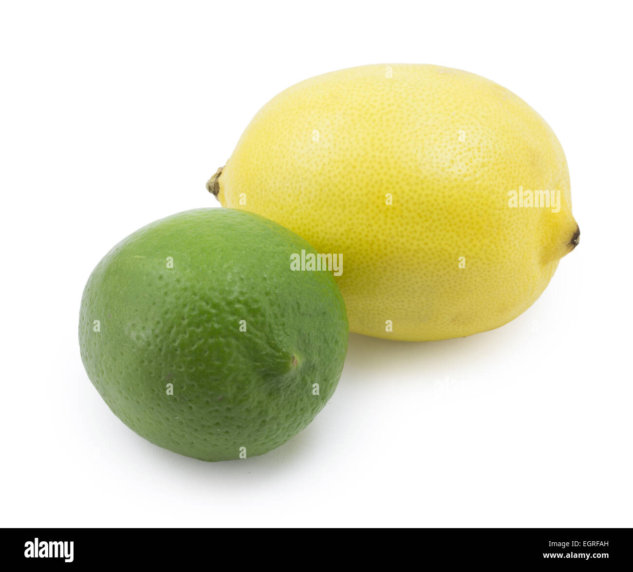 lemon; lime on a white background Stock Photo - Alamy