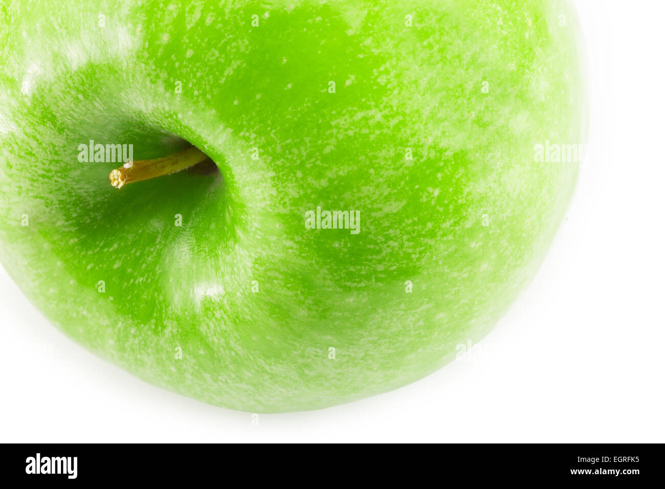 green apple on the white background Stock Photo - Alamy