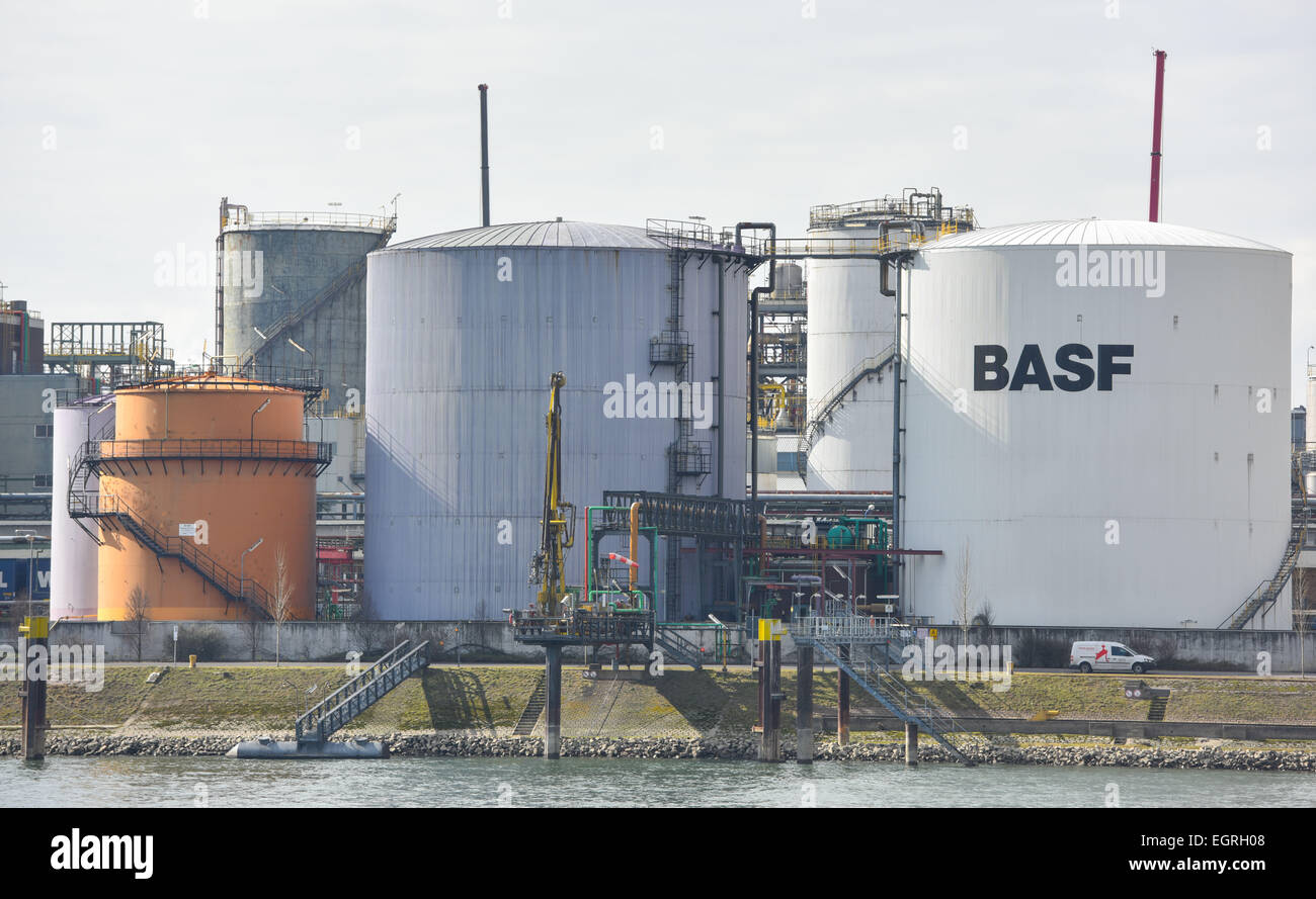 Ludwigshafen, Germany. 26th Feb, 2015. A tank written with 'BASF' at ...
