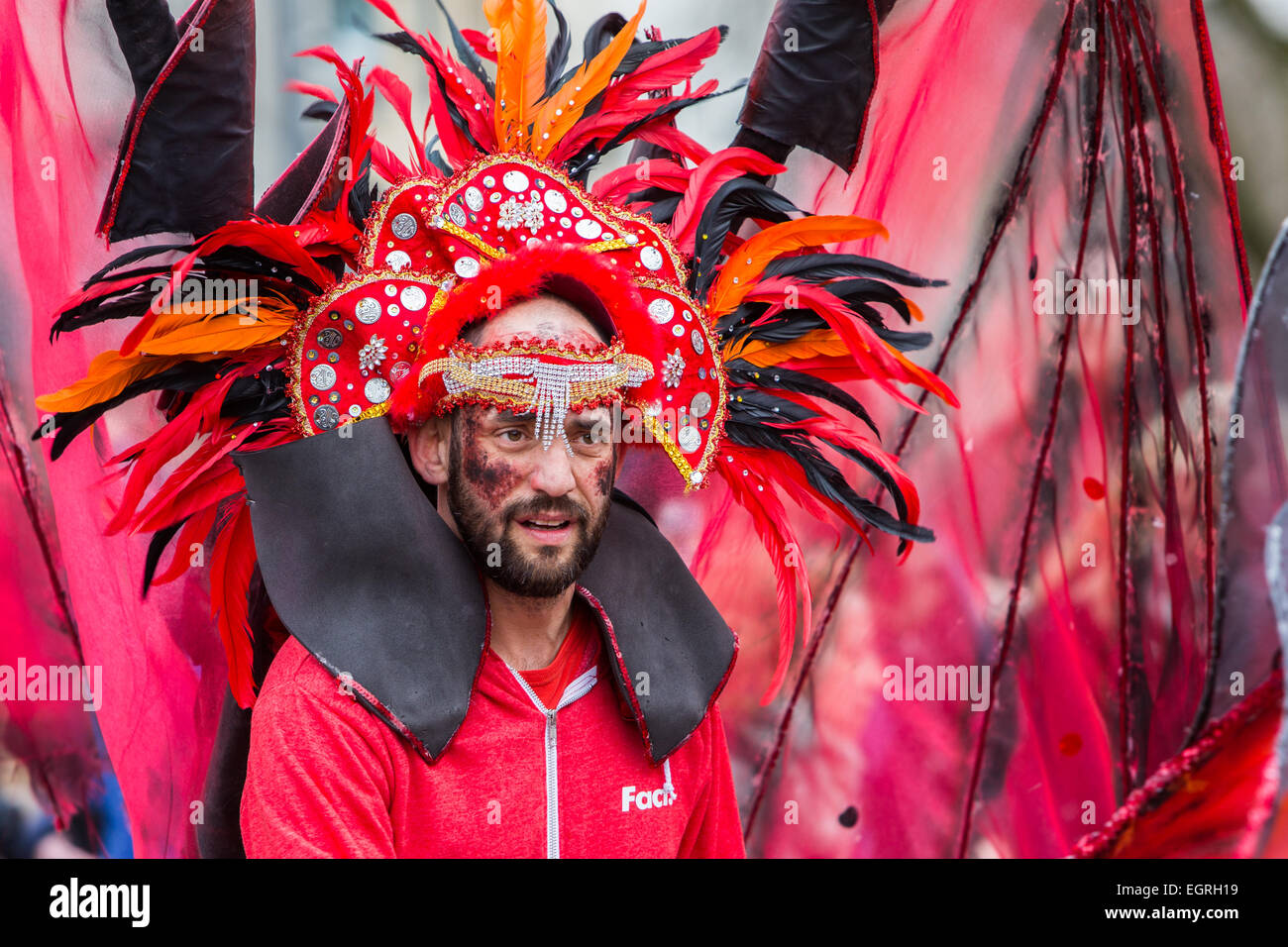 St David's Day Parade in Cardiff, Wales Stock Photo - Alamy