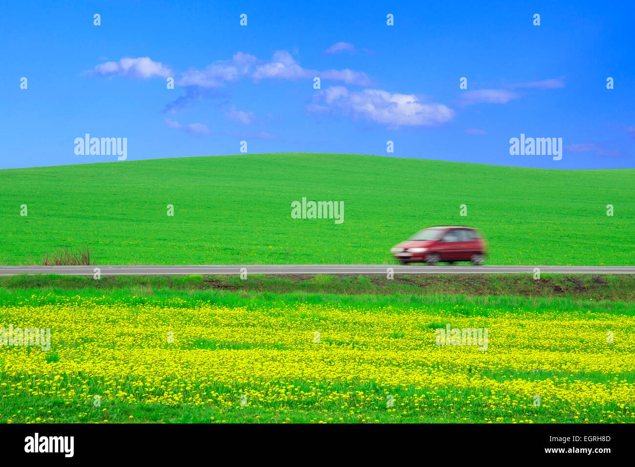 High speed road with cloud background Stock Photo - Alamy