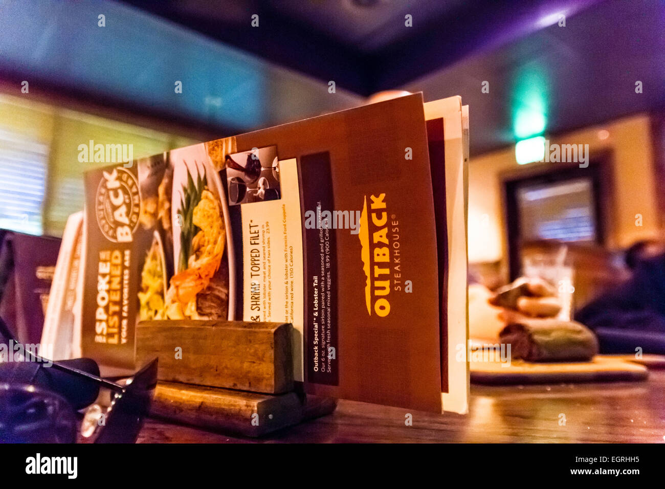Outback steakhouse menu hi-res stock photography and images - Alamy