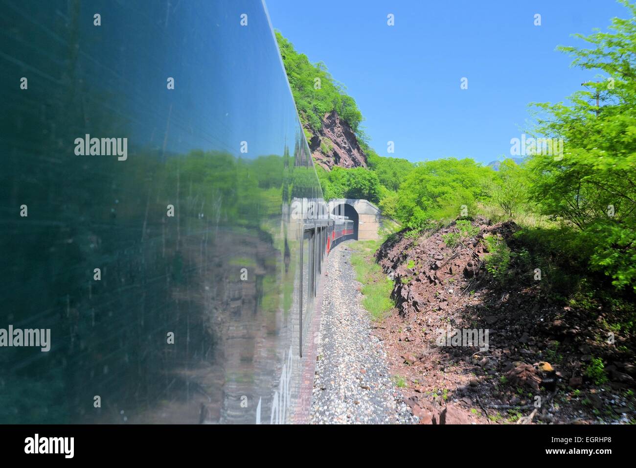 El Chepe train in the Copper Canyon, Mexico Stock Photo - Alamy