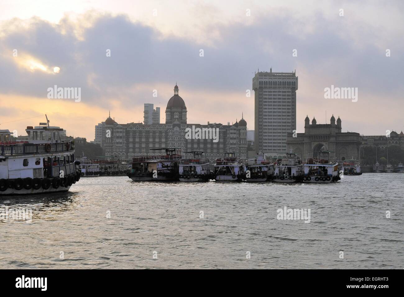 Mumbai harbor with Gate of India, India Stock Photo - Alamy