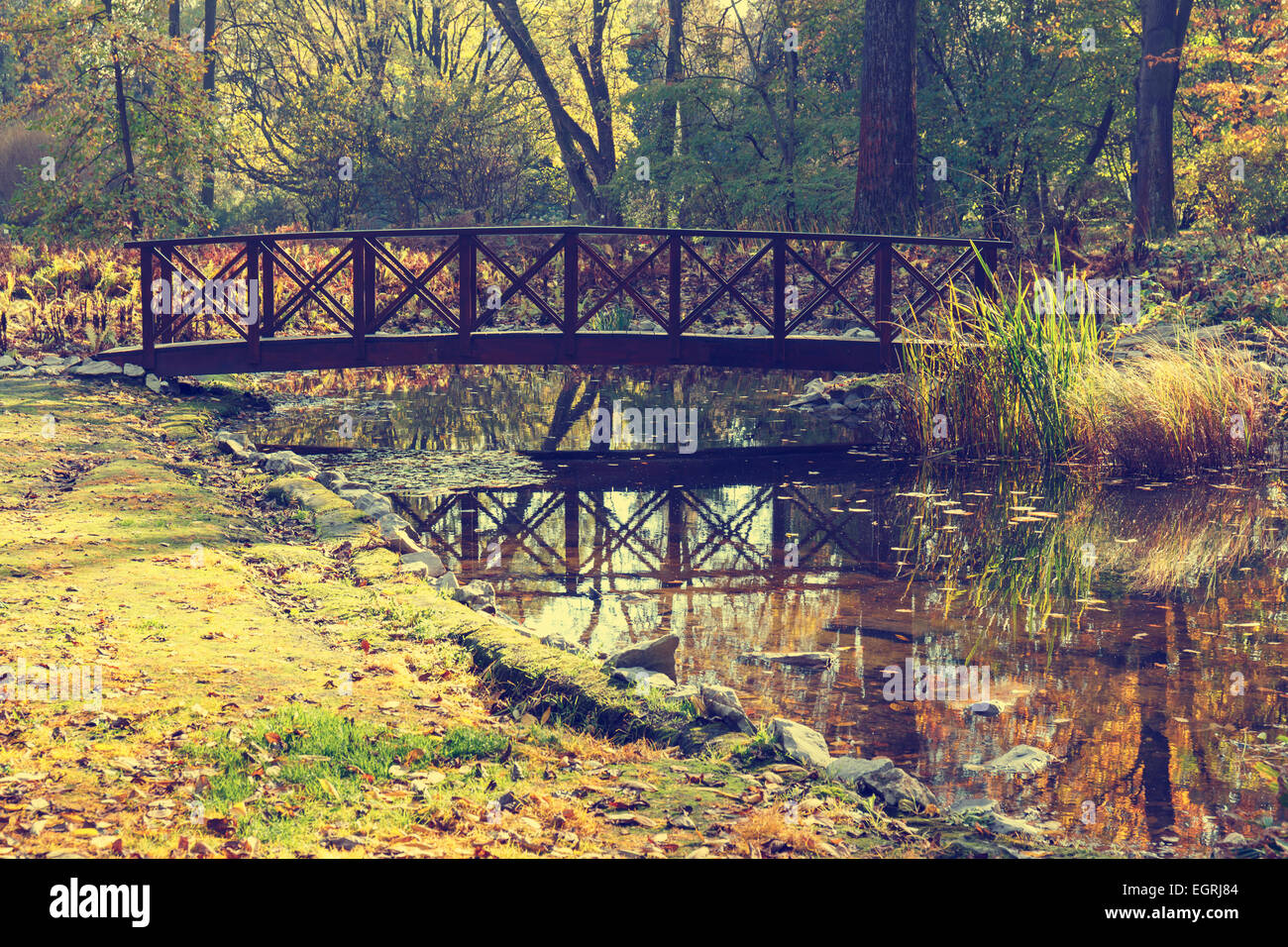 small bridge in the park Stock Photo - Alamy