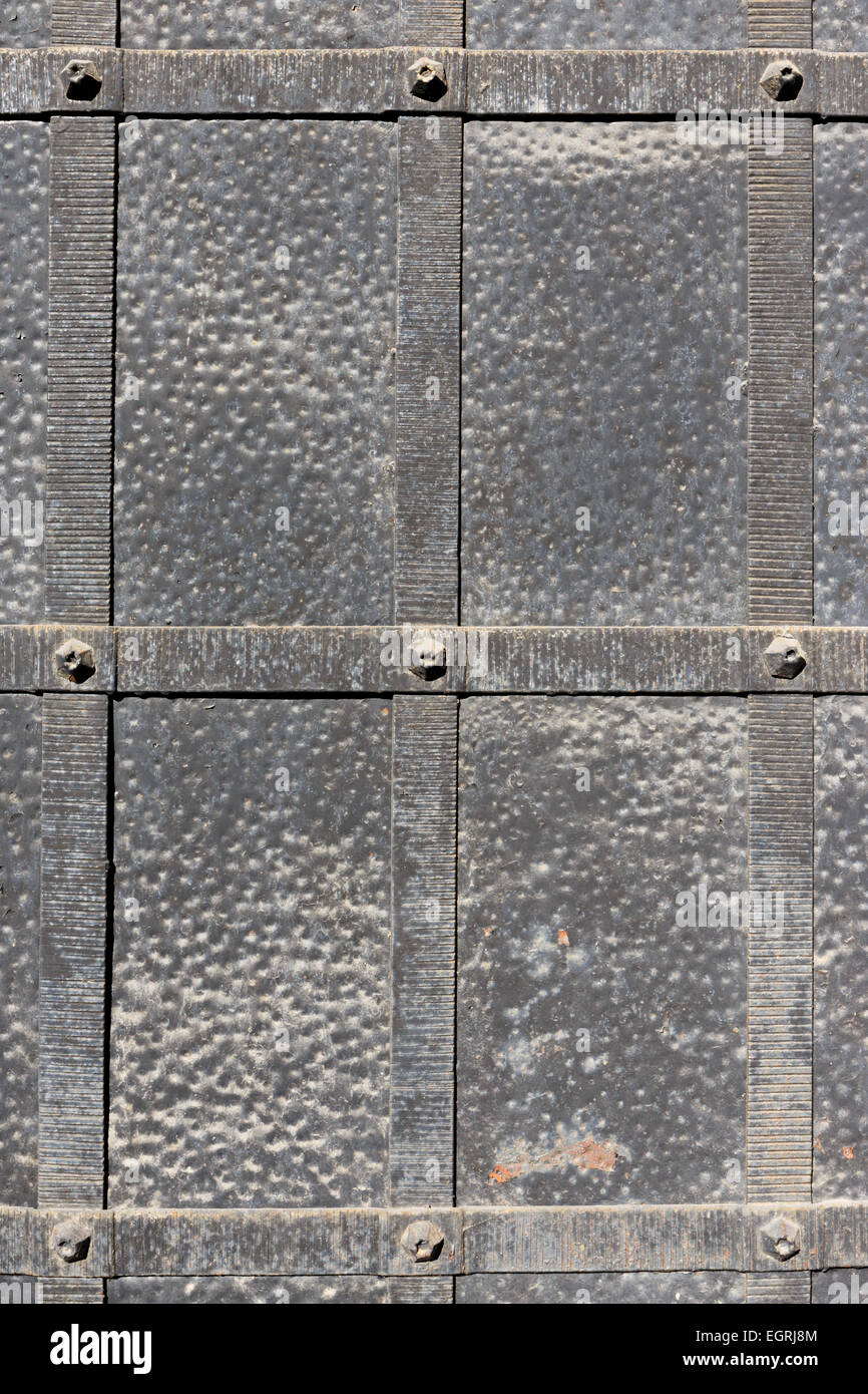 doors reinforced with iron, close up Stock Photo - Alamy