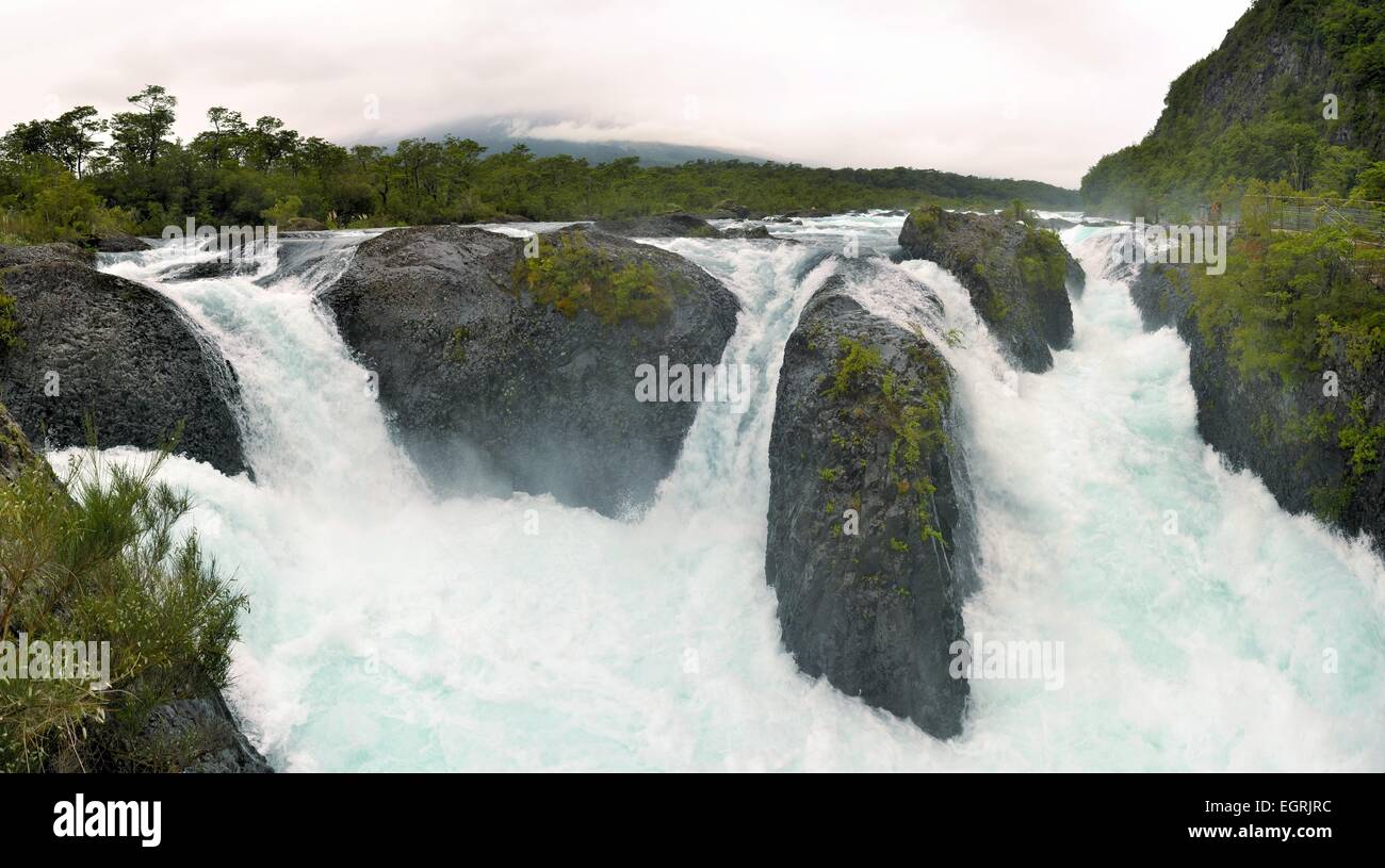 Petrohue waterfalls in Chile, Patagonia Stock Photo - Alamy