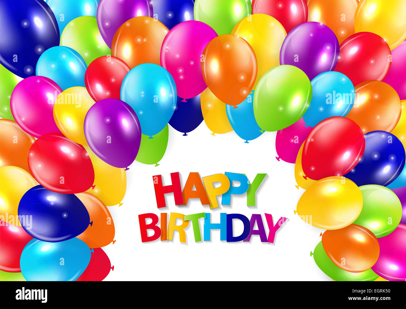 Glossy Balloons Background Vector Illustration Stock Photo - Alamy