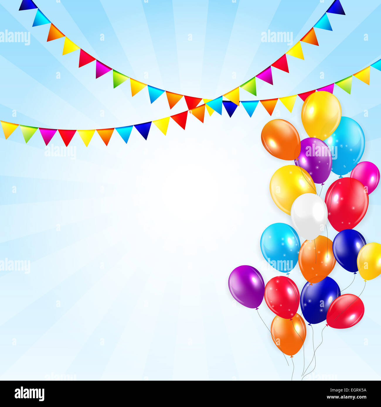 Colored Balloons Background, Vector Illustration Stock Photo - Alamy