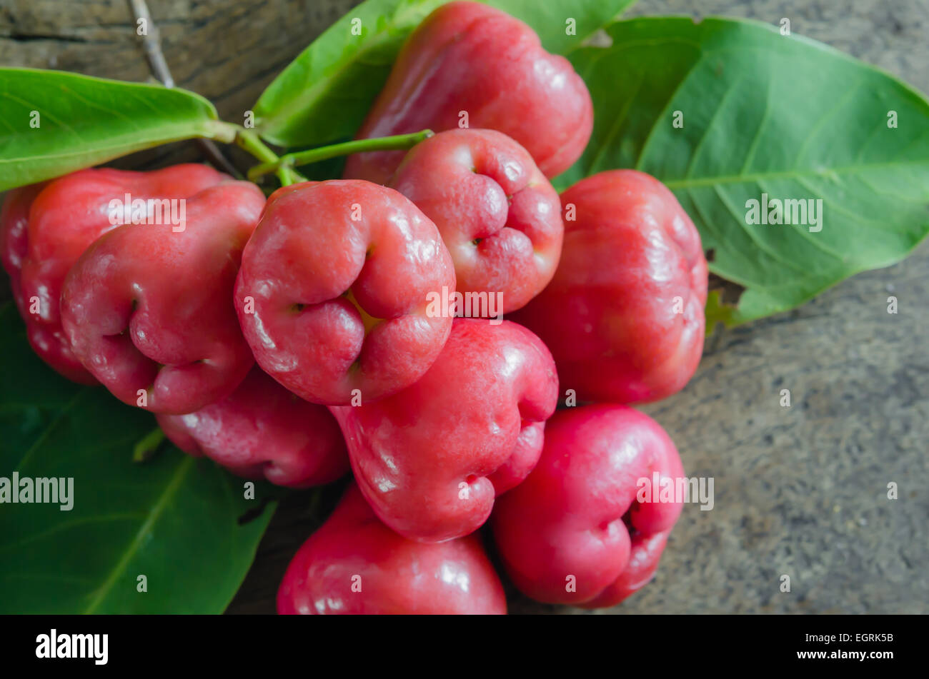 still life of rose apple or chompu on wooden Stock Photo - Alamy