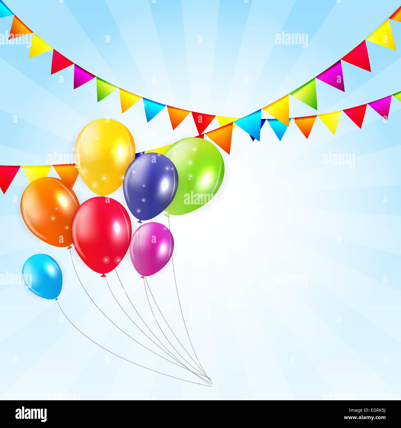 Colored Balloons Background, Vector Illustration Stock Photo - Alamy