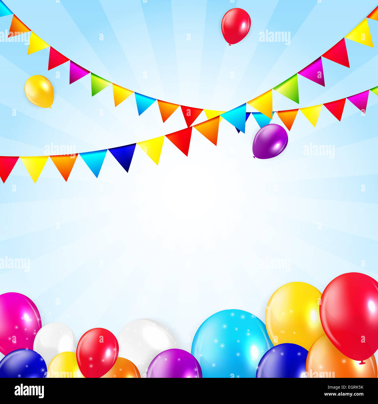 Colored Balloons Background, Vector Illustration Stock Photo - Alamy