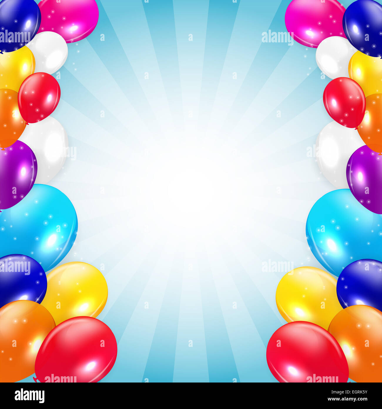 Colored Balloons Background, Vector Illustration Stock Photo - Alamy