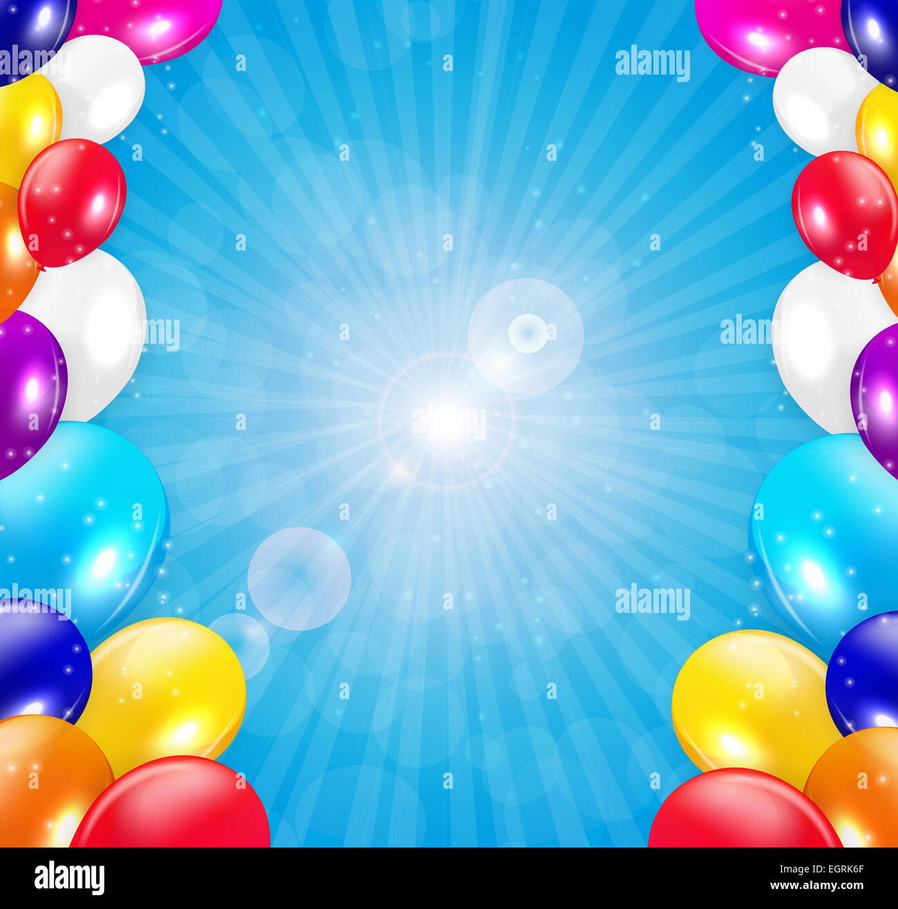 Colored Balloons Background, Vector Illustration Stock Photo - Alamy