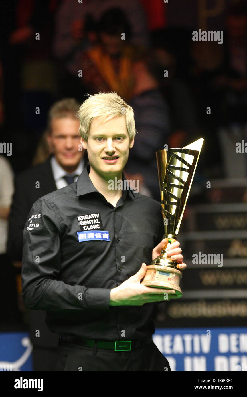 Gdynia, Poland 1st, March 2015. Neil Robertson wins final game of PTC ...