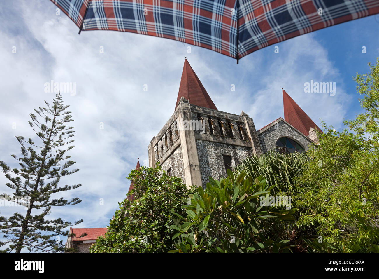 The Free Church of Tonga on a cloudy day Stock Photo - Alamy