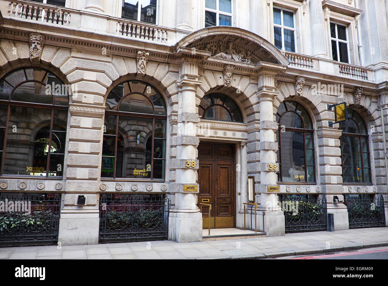 Jamie's Italian Restaurant Threadneedle Street City Of London UK Stock ...