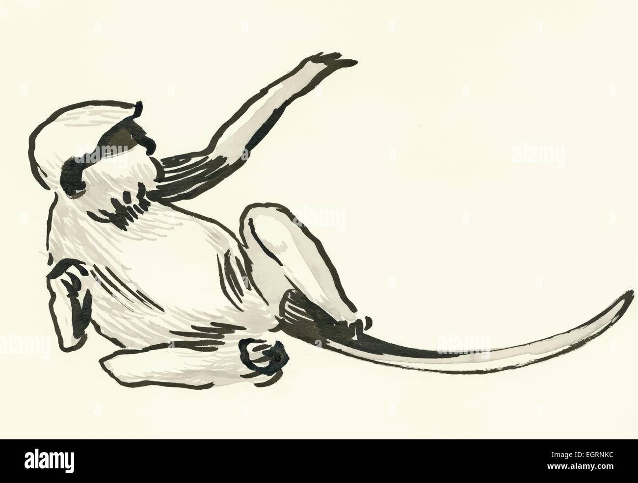 An hand drawn illustration - ape (monkey Stock Vector Image & Art - Alamy