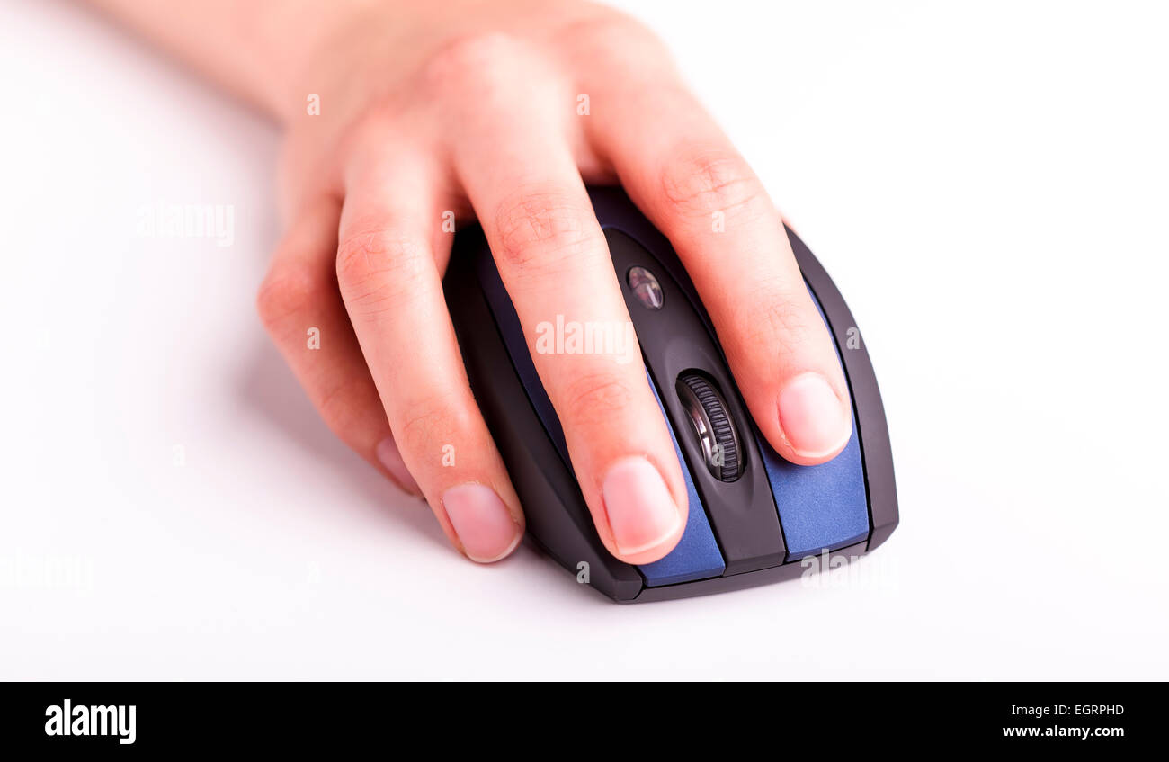 Person operating computer mouse hi-res stock photography and images - Alamy
