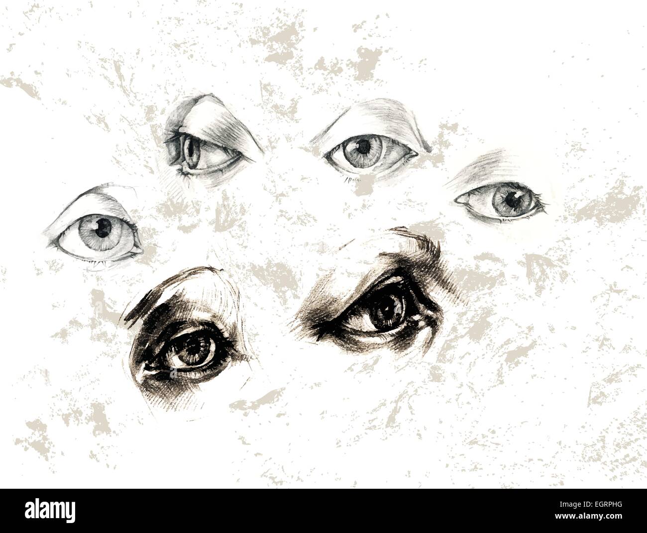 An hand drawn illustration - human eyes Stock Vector Image & Art - Alamy