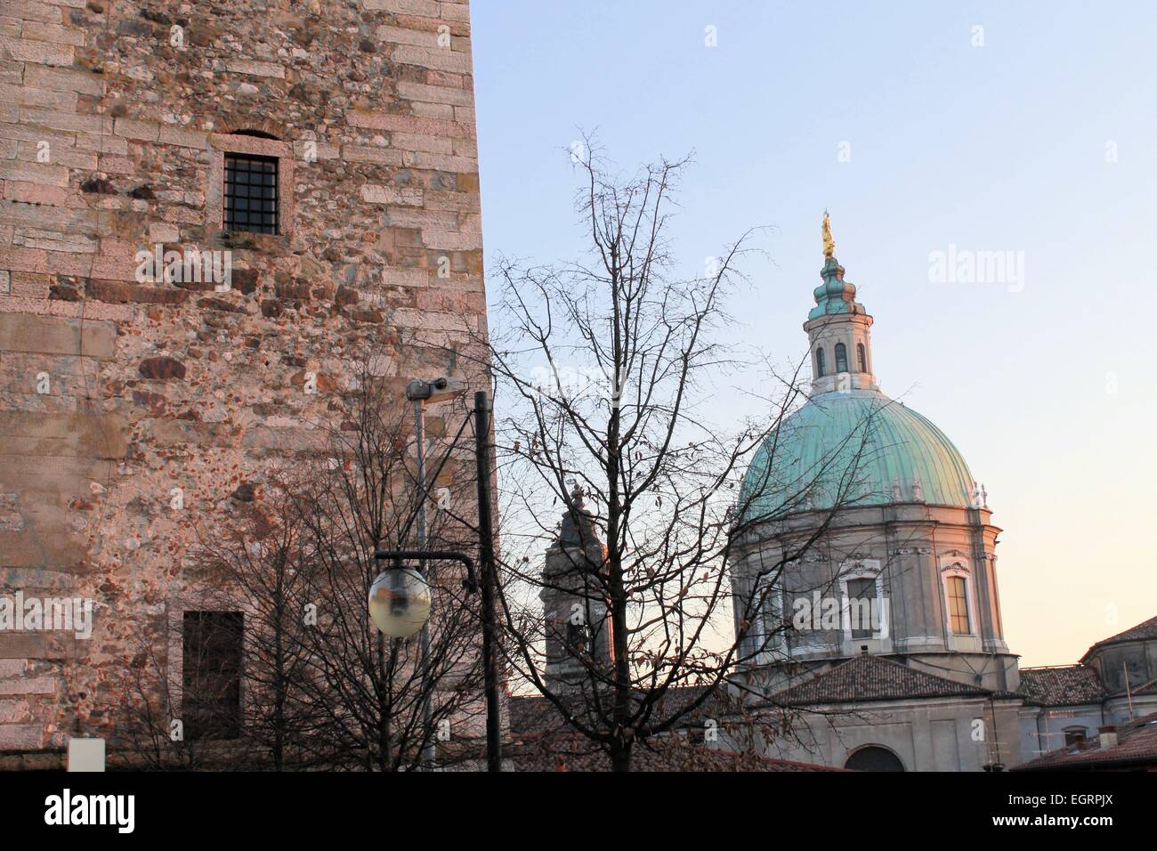 dome of the cathedral of Lonato, Brescia, Lombardy, Italy Stock Photo ...