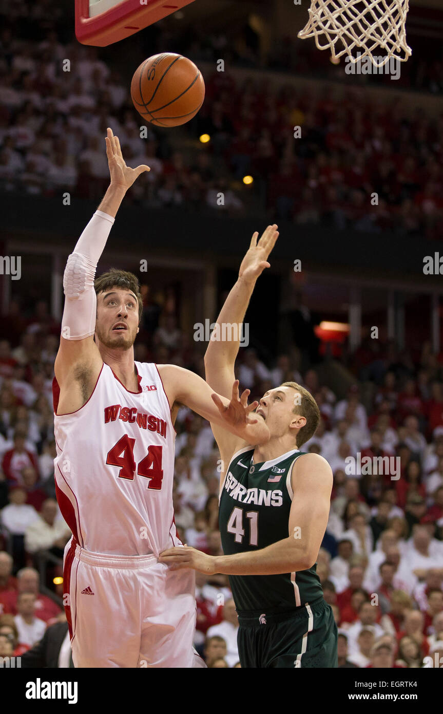 Madison, Wisconsin, USA. 1st March, 2015. Wisconsin Badgers forward ...