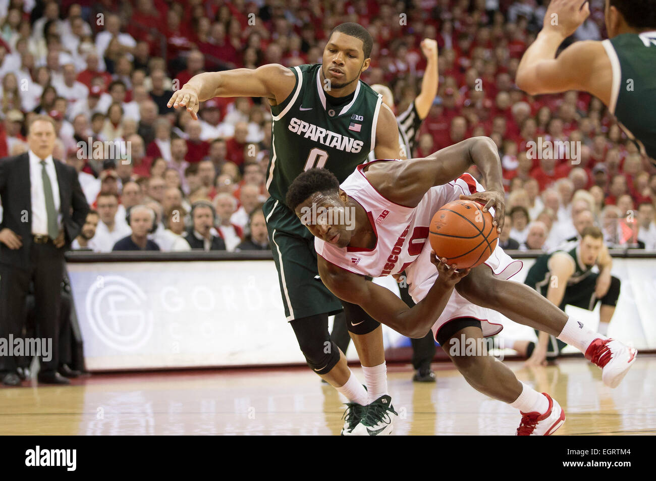 Madison, Wisconsin, USA. 1st March, 2015. Wisconsin Badgers forward ...