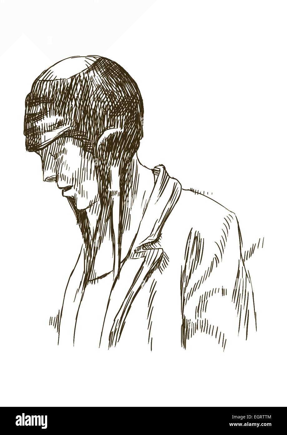 An hand drawn vintage illustration - aviator Stock Vector Image & Art ...