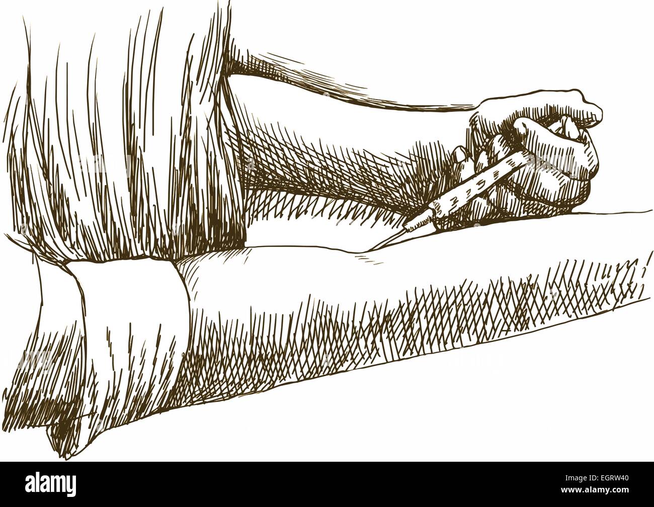 An hand drawn illustrations - (marker technique) - Junkies Stock Vector ...