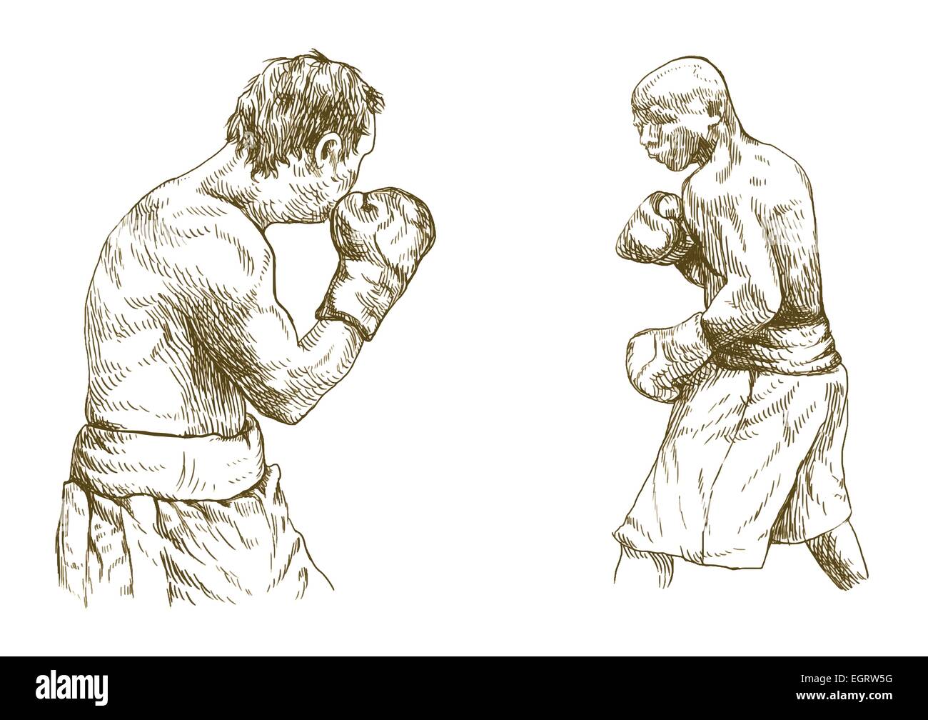 Vintage boxing match Stock Vector Images - Alamy