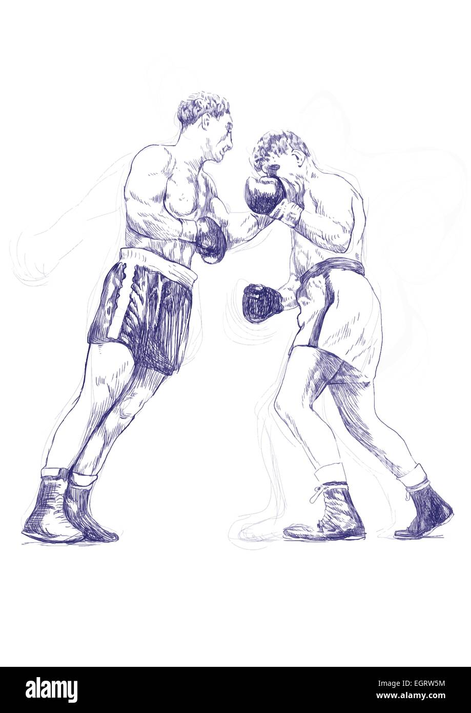 Boxing Drawing Art