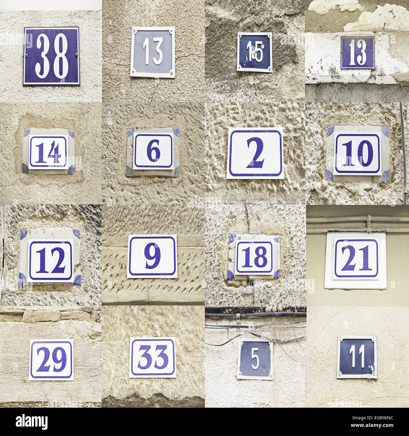Collage of numbers Stock Photo - Alamy