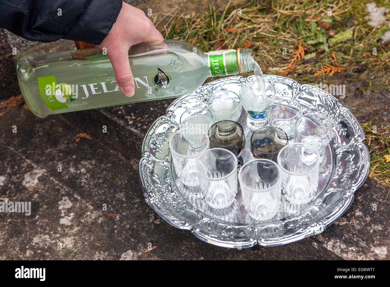 Vodka shot, small alcoholic refreshments Vodka Jelzin Stock Photo - Alamy