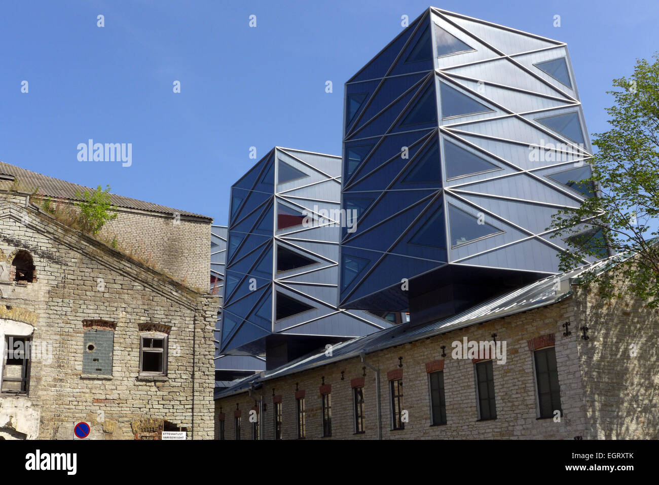 A mix of old new and restored buildings in the Rotermann Quarter of ...